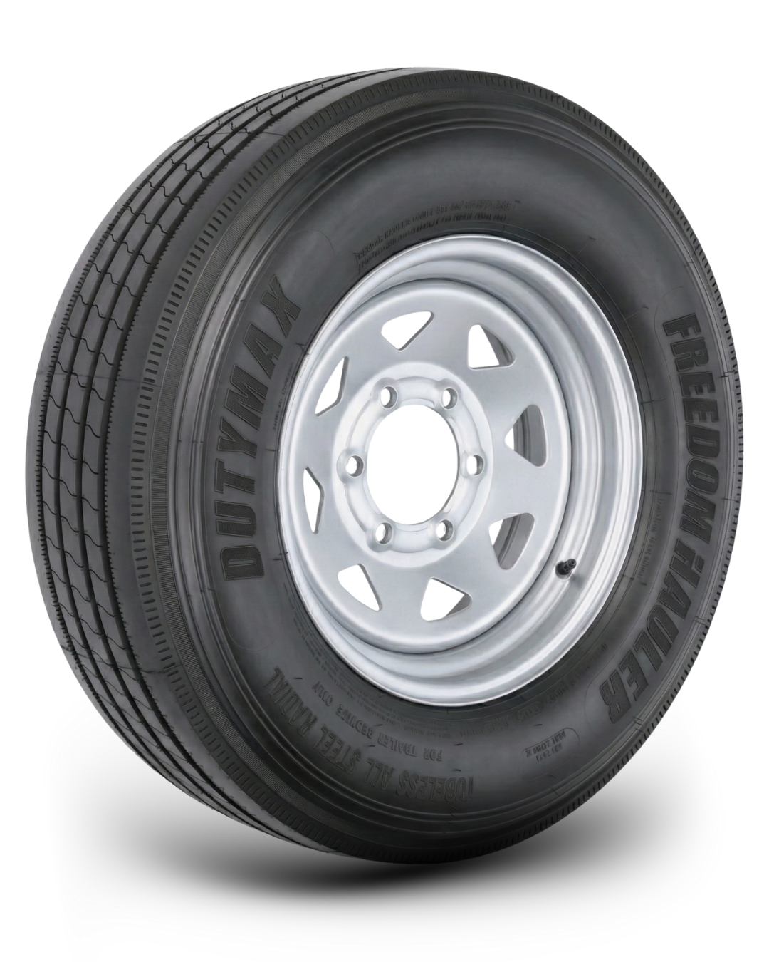 ST225/75R15 14-Ply Trailer Tire on 15" 6-5.5 Galvanized Spoke Wheel ...